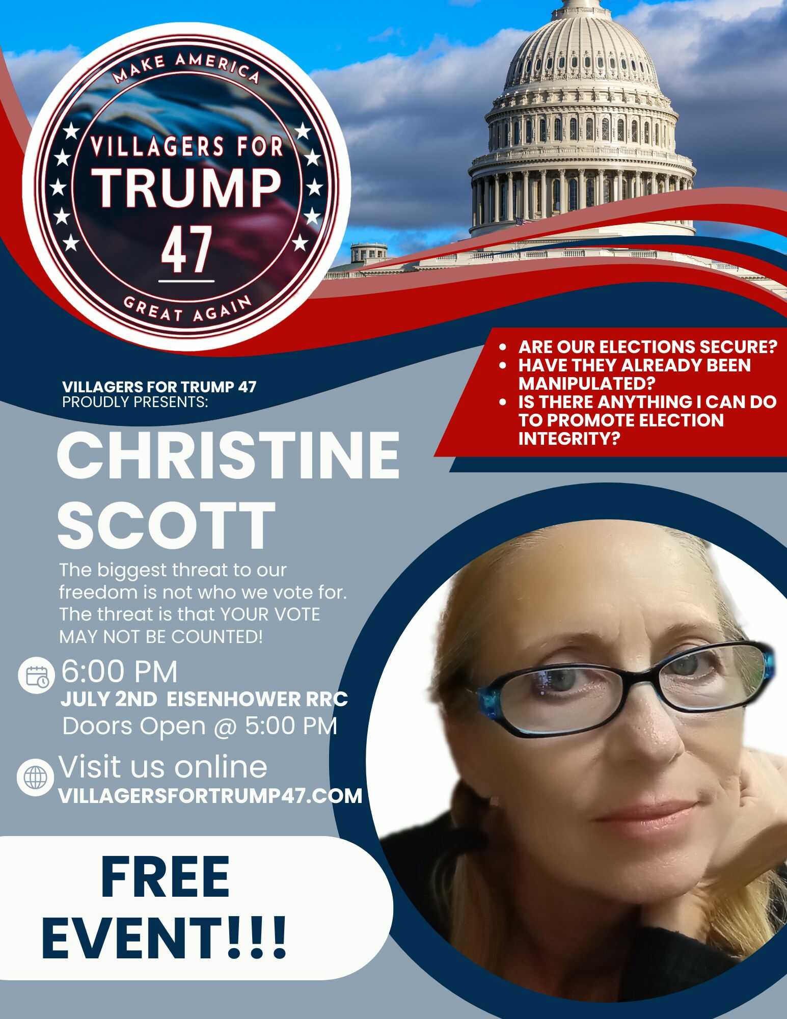 July 2nd Rally with Christine Scott - Villagers For Trump 47
